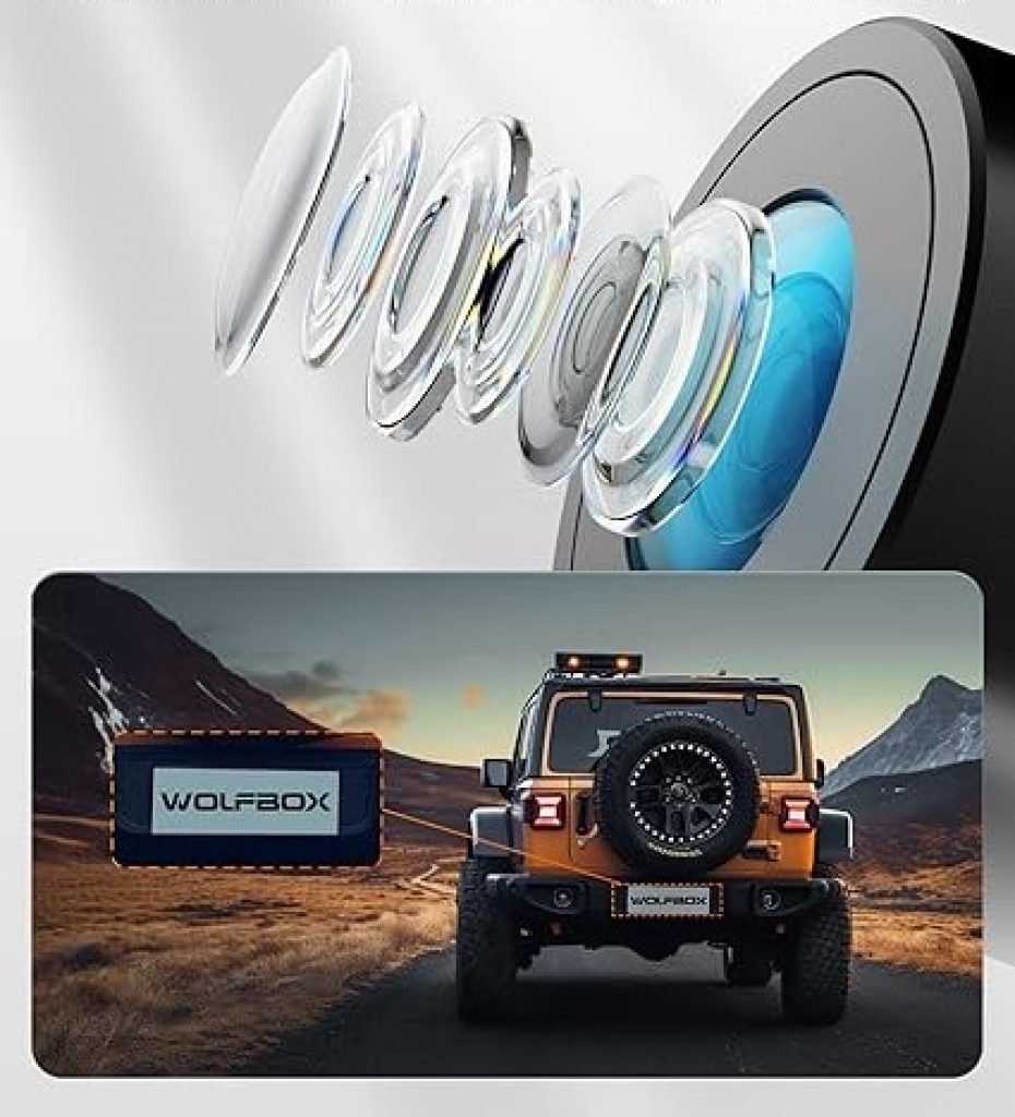 🛡️ WOLFBOX G900 : La dashcam rétroviseur écran tactile 12’’